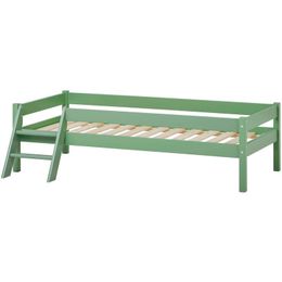 Home Affaire Jugendbett &raquo;ECO One&laquo; Kinderbett mit Rausfallschutz und Leiter, 3 Farben/Matratze w&auml;hlbar Gr&uuml;n Liegefl&auml;che L&auml;nge Breite: 160 cm x 70 cm