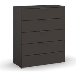 Rauch Schubkastenkommode &raquo;Skat Meridian Kommode W&auml;scheschrank Schrank&laquo; mit 5 Schubladen in elegantem Design grau Holzwerkstoff