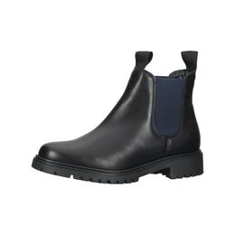 Tamaris Stiefelette &raquo;Stiefelette Leder/Textil&laquo; Schwarz/Blau 42 42 Verschluss: Schlupfschuh