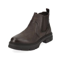 Tom Tailor Stiefelette »Stiefelette Lederimitat/Textil« Espresso 41 41 Verschluss: Reißverschluss