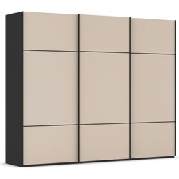 Rauch Schwebet&uuml;renschrank &raquo;Kleiderschrank Schrank Garderobe Schlafzimmerschrank SCALE-TRIO&laquo; edle dreigeteilte Front mit 2 Zierleisten Glasfront MADE 