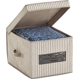 zeller PRESENT Aufbewahrungsbox »Stripes« Vlies, beige natur