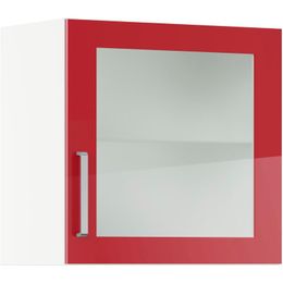 IMPULS K&Uuml;CHEN Glash&auml;ngeschrank &raquo;"Turin", Breite/H&ouml;he: 50 oder 60/57, 9 cm&laquo; vormontiert, mit Glasdreht&uuml;r, mit verstellbarem Glasfachboden Rot...