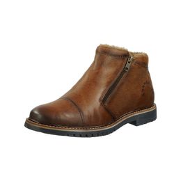 Bugatti Stiefelette »Stiefelette Leder« Cognac 46 46 Verschluss: Reißverschluss