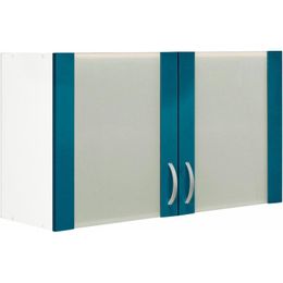 Wiho-K&uuml;chen WIHO K&Uuml;CHEN H&auml;ngeschrank &raquo;Flexi&laquo; Breite 100 cm Front: Ozeanblau, Korpus: Wei&szlig;