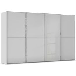 Rauch Schwebet&uuml;renschrank &raquo;Kleiderschrank Schrank Garderobe Schlafzimmerschrank SCALE-DUO&laquo; edle zweigeteilte T&uuml;ren Glas-Front mit 3 Zierleisten MADE 