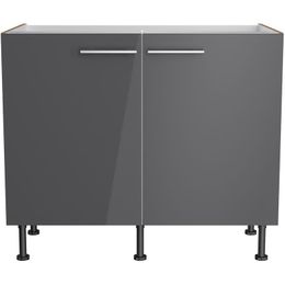 Optifit Sp&uuml;lenschrank &raquo;Klara&laquo; Breite 100 cm schwarz Spanplatte