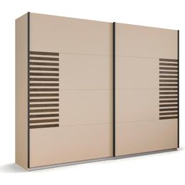 Rauch Schwebet&uuml;renschrank &raquo;Kleiderschrank Schrank Garderobe Schlafzimmerschrank BAREA&laquo; Front mit Auflage in moderner Lamellen-Optik MADE IN GERMANY 