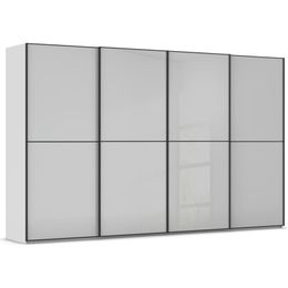 Rauch Schwebet&uuml;renschrank &raquo;Kleiderschrank Schrank Garderobe Schlafzimmerschrank SCALE-DUO&laquo; edle zweigeteilte T&uuml;ren Glas-Front mit 3 Zierleisten MADE 