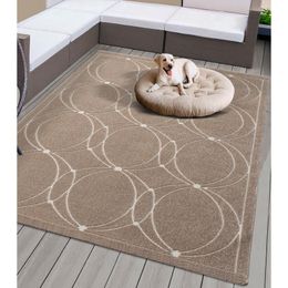 MERINOS Teppich &raquo;Tenerife Plus 54092&laquo; rechteckig 5 mm H&ouml;he In- und Outdoor geeignet, robuster Kurzflor, Balkon, Au&szlig;enbereich beige Obermaterial:...