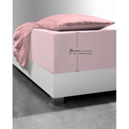 Fleuresse Spannbettlaken »Comfort XL« Mako-Jersey, für Matratzen bis 40 cm Höhe, Bettlaken, Spannbetttuch rosé Obermaterial: 96% Baumwolle, 4%...