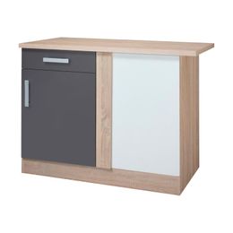 KOCHSTATION Eckunterschrank &raquo;KS-Toronto, Breite 110 cm&laquo; grau Spanplatte
