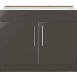 Wiho-K&uuml;chen wiho K&uuml;chen Sp&uuml;lenschrank &raquo;Cali&laquo; 100 cm breit, ohne Arbeitsplatte schwarz