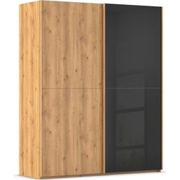 Rauch Schwebet&uuml;renschrank &raquo;Kleiderschrank Schrank Garderobe Schlafzimmerschrank SCALE-WOOD&laquo; edle geteilte Front in massiver Asteiche mit Glast&uuml;ren 