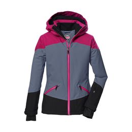 Killtec Skijacke »KSW 151 GRLS SKI JCKT« Wasserdichte, atmungsaktive Mädchenjacke mit verstellbarer Kapuze graublau 140 140 Mädchen Winterjacke mit...