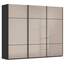 Rauch Schwebet&uuml;renschrank &raquo;Kleiderschrank Schrank Garderobe Schlafzimmerschrank SCALE-TRIO&laquo; edle dreigeteilte Front mit 2 Zierleisten Glasfront MADE 