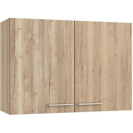 Optifit Hängeschrank »Lilly« Breite 100 cm, 2 Türen, 4 Einlegeböden wildeiche/wildeiche-wildeiche