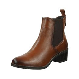 Bagatt Stiefelette »Stiefelette Leder/Textil« Cognac 38 38 Verschluss: Schlupfschuh