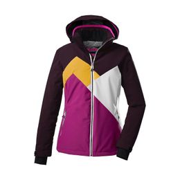 Killtec Skijacke »KSW 83 WMN SKI JCKT« Wind- und wasserdichte Damenjacke mit Colourblock, abnehmbarer Kapuze pflaume 42 42 Skijacke mit abzippbarer...