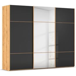 Rauch Schwebet&uuml;renschrank &raquo;Kleiderschrank Schrank Garderobe Schlafzimmerschrank SCALE-TRIO&laquo; edle dreigeteilte Front mit 2 Zierleisten Spiegel/Glas 