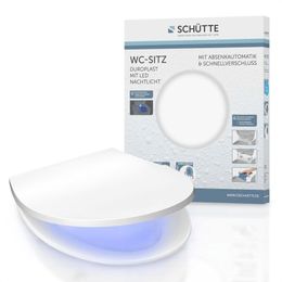 Schütte SCHÜTTE WC-Sitz mit LED, Absenkautomatik, Schnellverschluss weiß