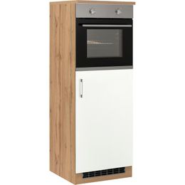 KOCHSTATION Backofen/K&uuml;hlumbauschrank &raquo;KS-Colmar&laquo; 60 cm breit, 165 cm hoch, f&uuml;r Einbauk&uuml;hlschrank und Einbaubackofen wei&szlig; Holzwerkstoff