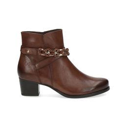 Caprice Stiefelette »Stiefelette Leder/Textil« Cognac 37,5 37,5 Verschluss: Reißverschluss