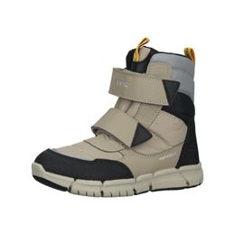 Geox Stiefelette »Stiefelette Lederimitat/Textil« Beige/Schwarz 36 36 Verschluss: Klettverschluss