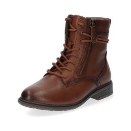 Tamaris Schnürstiefelette »Stiefelette Leder« Cognac 36 36 Absatzhöhe: 2,5 cm