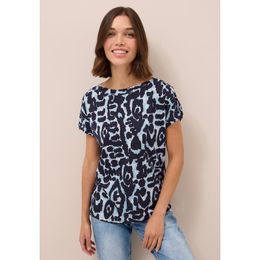 Cecil T-Shirt mit grafischem Muster urban dark blue XXL (46) XXL (46) Sommerliches Shirt von Cecil
