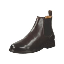 Gant Stiefelette »Stiefelette Leder/Textil« Dunkelbraun 46 46 Verschluss: Schlupfschuh