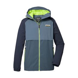 Killtec Outdoorjacke »KOS 280 BYS JCKT« Wasserdichte Jungenjacke, verstellbare Kapuze, Colourblock Design graublau 164 164 Jungen Funktionsjacke...