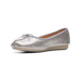 Clarks Ballerina &raquo;Ballerinas Leder&laquo; Silber 42 42 Verschluss: Schlupfschuh