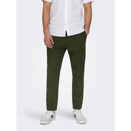 Only & Sons Only & Sons Herren ONLY & SONS Stoffhose &raquo;ONSLINUS CROP 0007 COT LIN PNT NOOS&laquo; mit Leinen gr&uuml;n M, N-Gr