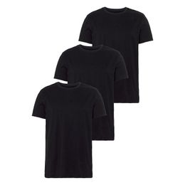 AJC T-Shirt 3er-Pack, lockere Passform, Basic-Stil schwarz S (44/46) S (44/46) Regular fit und bequeme Passform