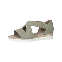 Gabor Riemchensandale »Sandalen Veloursleder« Khaki 39 39 Verschluss: Schlupfschuh