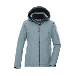 Killtec Funktionsjacke »KOW 217 GRLS JCKT« Wind- und wasserdichte Kinderjacke mit Fleece und verstellbarer Kapuze graublau 140 140 Kinder...