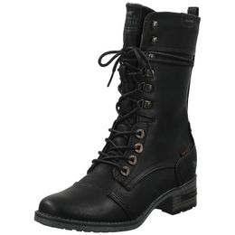 Mustang Shoes Schnürstiefel »Stiefel Lederimitat« Schwarz 37 37 Verschluss: Schnürung
