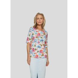 Rabe Rundhalsshirt mit floralem Muster Mandarine 38 38 Halbarm-Shirt für Damen von Rabe MODEN