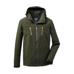 Killtec Softshelljacke »KOW 163 MN SFTSHLL JCKT« Wasserdichte Softshelljacke, abnehmbare Kapuze, Fleece-Futter olivgrün M M Herren Softshelljacke...