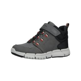 Geox Schnürstiefelette »Stiefelette Nubukleder/Textil« Grau/Rot 34 34 Verschluss: Klettverschluss