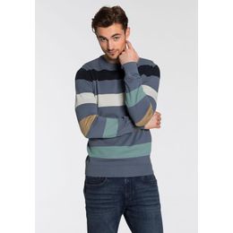 Tom Tailor Strickpullover mit Blockstreifen blue multi 3XL 3XL Strickpullover von Tom Tailor