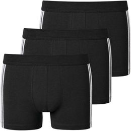 Schiesser Boxer &raquo;95/5&laquo; 3er-Pack, mit softem, tonalem Bund, kontraststarke Seitenstreifen 000-schwarz 4 4 Herren-Boxershorts von Schiesser