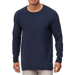 INDICODE Herren Rundhalspullover &raquo;Kristian&laquo; blau XL