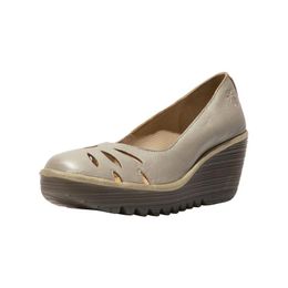 Fly London Keilpumps »Pumps Leder« Silber 38 38 Verschluss: Schlupfschuh