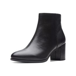 Clarks Stiefelette »Stiefelette Leder« Black 37,5 37,5 Verschluss: Reißverschluss