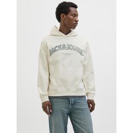 Jack & Jones JACK & JONES Kapuzensweatshirt »JORALMERIA SWEAT HOOD« mit Logo Print Antique White S S Sweater von Jack & Jones