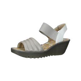Fly London Riemchensandale »Sandalen Leder« Silber/Weiß 39 39 Verschluss: Schlupfschuh