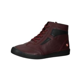 Softinos Schnürstiefelette »Stiefelette Leder« Rot/Schwarz 35 35 Verschluss: Schnürung