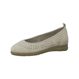 Tamaris Ballerina »Ballerinas Leder« Beige 42 42 Verschluss: Schlupfschuh